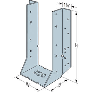 2-1/2"D x 1-13/16"W x 9-5/16"H Simpson Strong-Tie® HU9 14 Ga. EWP LVL ...