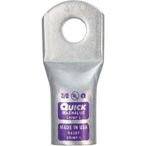 2/0 x 1/2" Stud Tin Plated Copper Straight Cable Lug | Fastenal