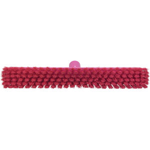 16-1/2" Pink Polyester Bristle Polypropylene Block Fine Sweep Floor ...