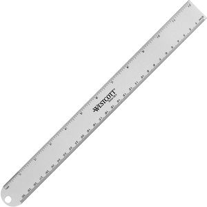 12" Westcott® Standard & Metric Anodized Aluminum Ruler | Fastenal