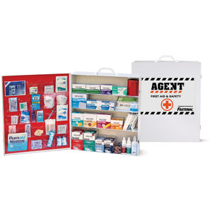 20"W x 6"D x 27"H 4-Shelf 200-Person Agent® Metal ANSI 2015 Industrial ...