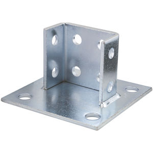 6" x 6" Zinc Plated 4 Hole Tall Double Square Post Base | Fastenal