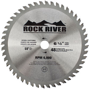 6-1/2" 48T Rock River® Carbide Tip Thin Steel Cutting Circular Saw ...