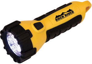 3AA LED 32 Lumen Black/Yellow Water Resistant Rock River® Flashlight ...