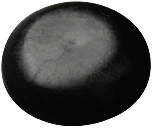 1.19"x0.37" Black LDPE RH-20 Raised Head Screw Finishing Cap | Fastenal