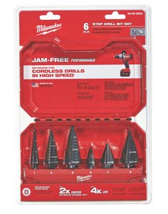 6 Pc (#1, #4, #6, #7, #8, #9) Milwaukee® Step Drill Bit Kit | Fastenal