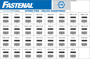1025 Pcs Assorted Spring Pins Sizes 1/8" - 3/8" | Fastenal